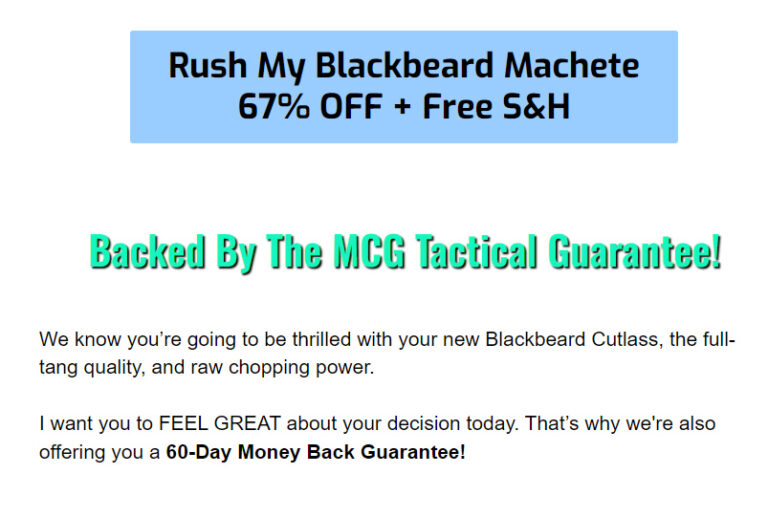MCG Tactical Machete / Blackbeard/Navy Cutlass Review - Tactical Combat ...